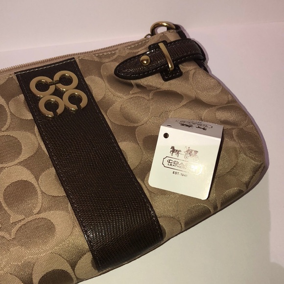 Coach | Bags | Coach Tan And Brown Small Bag | Poshmark